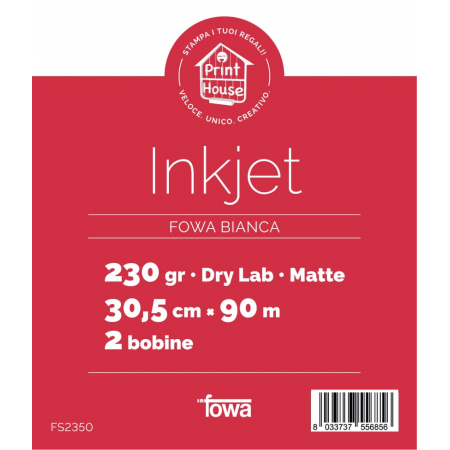 FOWA BIANCA drylab 230 gr 30,5X90MT Matte (1 Rolls) - FotoDiego